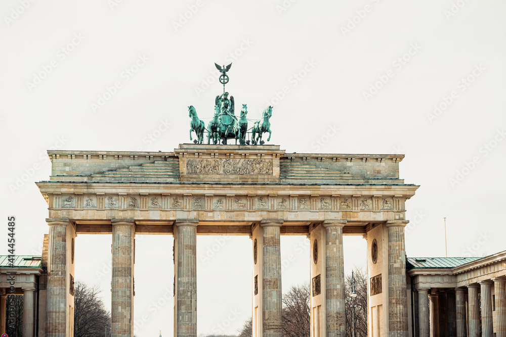 Brandenburg Gate (Brandenburger Tor) famous landmark in Berlin, Germany ...