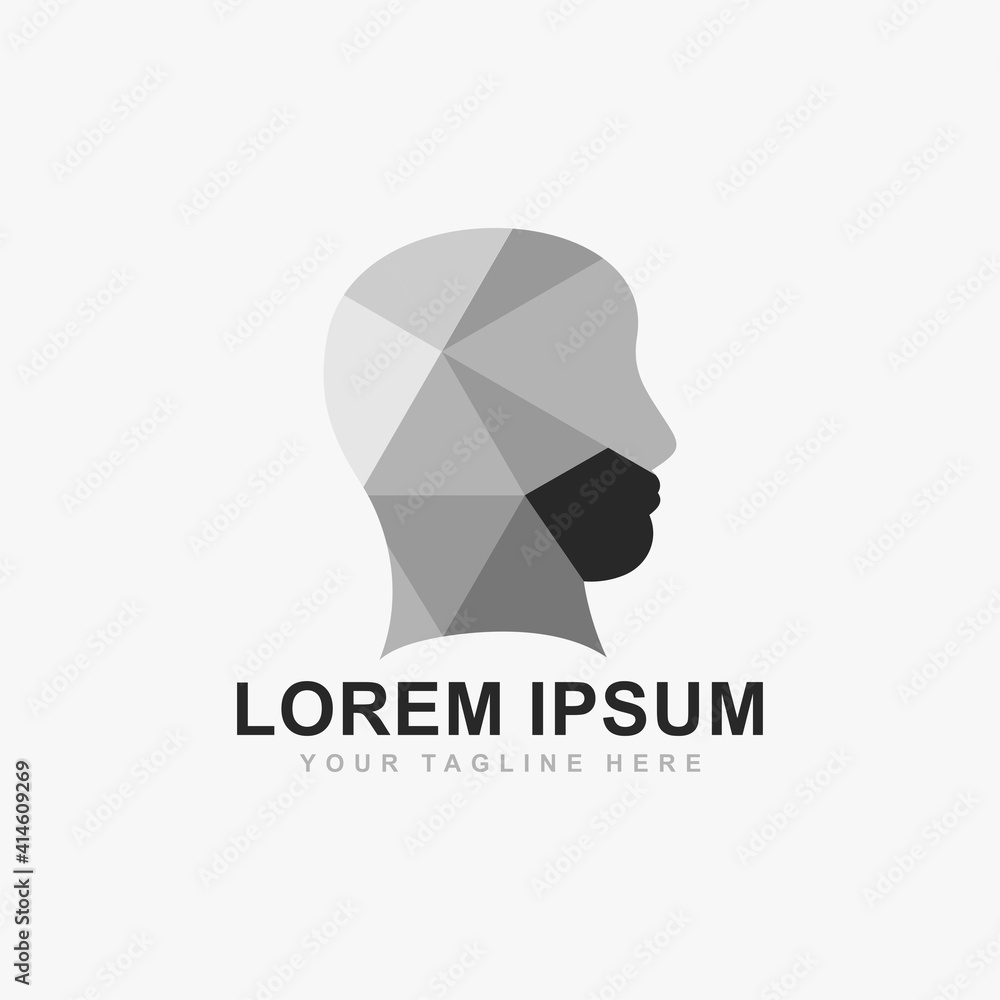 Oral and maxillofacial surgery logo design vector. Face profile low ...