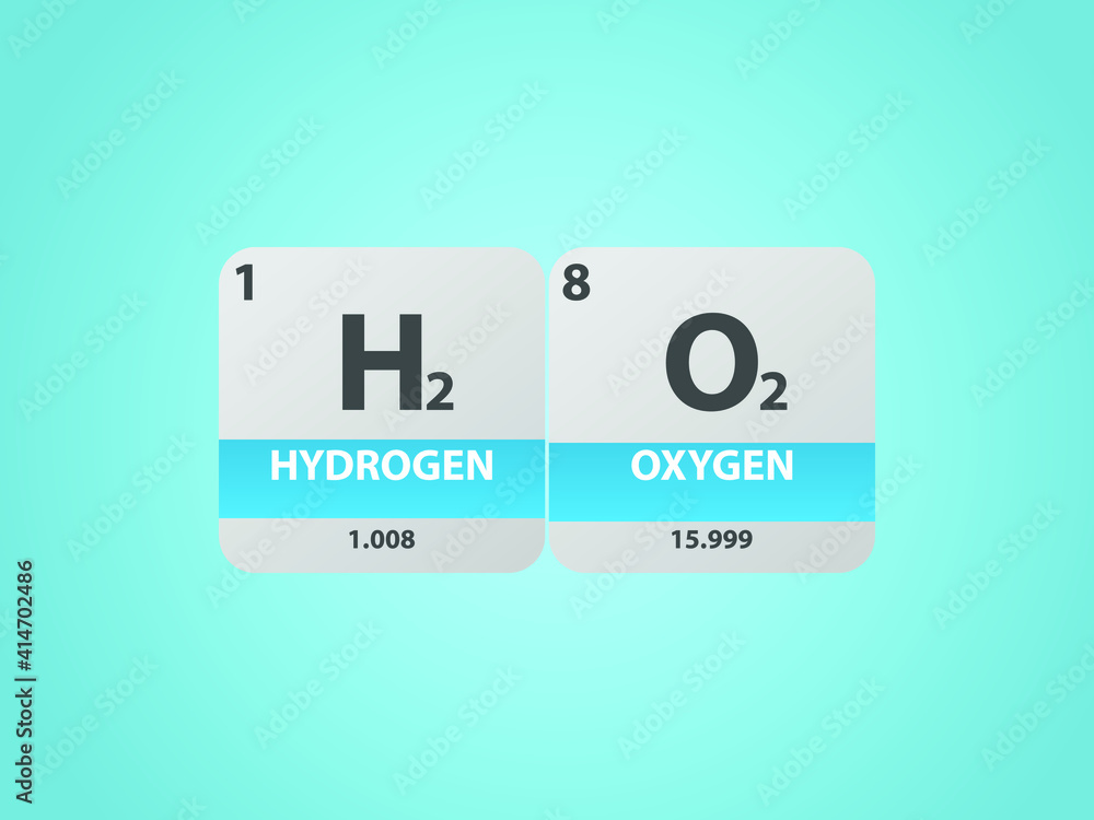 Hydrogen peroxide h2o2 molecule. Simple molecular formula consisting of ...