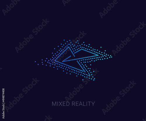 Unique Two triangles connected together logo. Abstract logo made of ...