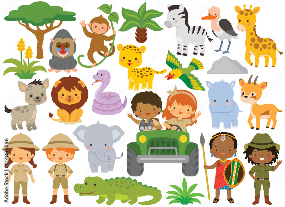Safari Animals Clip Art