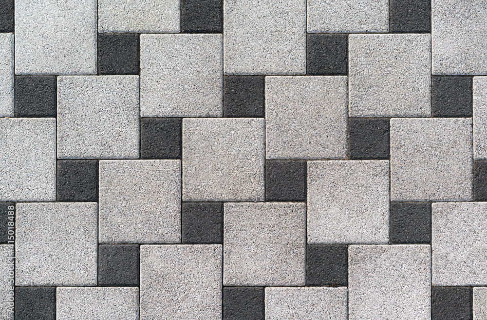 Footway street pavement background with colorful combined paving Stock ...