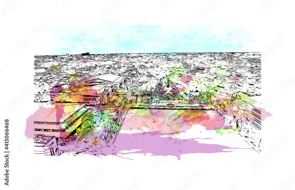 Building view with landmark of Iloilo is on Panay Island in the ...