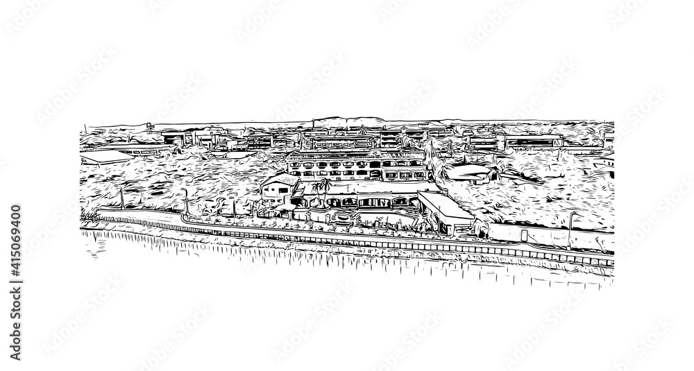 Building view with landmark of Iloilo is on Panay Island in the ...