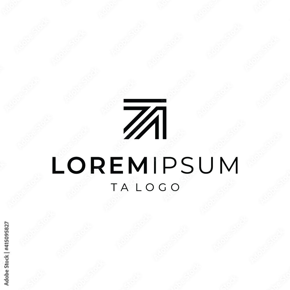 letter TA monogram logo vector modern simple combination concepts Stock ...