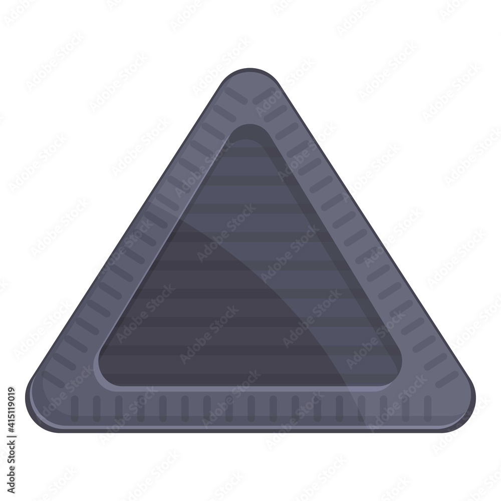 Triangular manhole icon. Cartoon of triangular manhole vector icon for ...