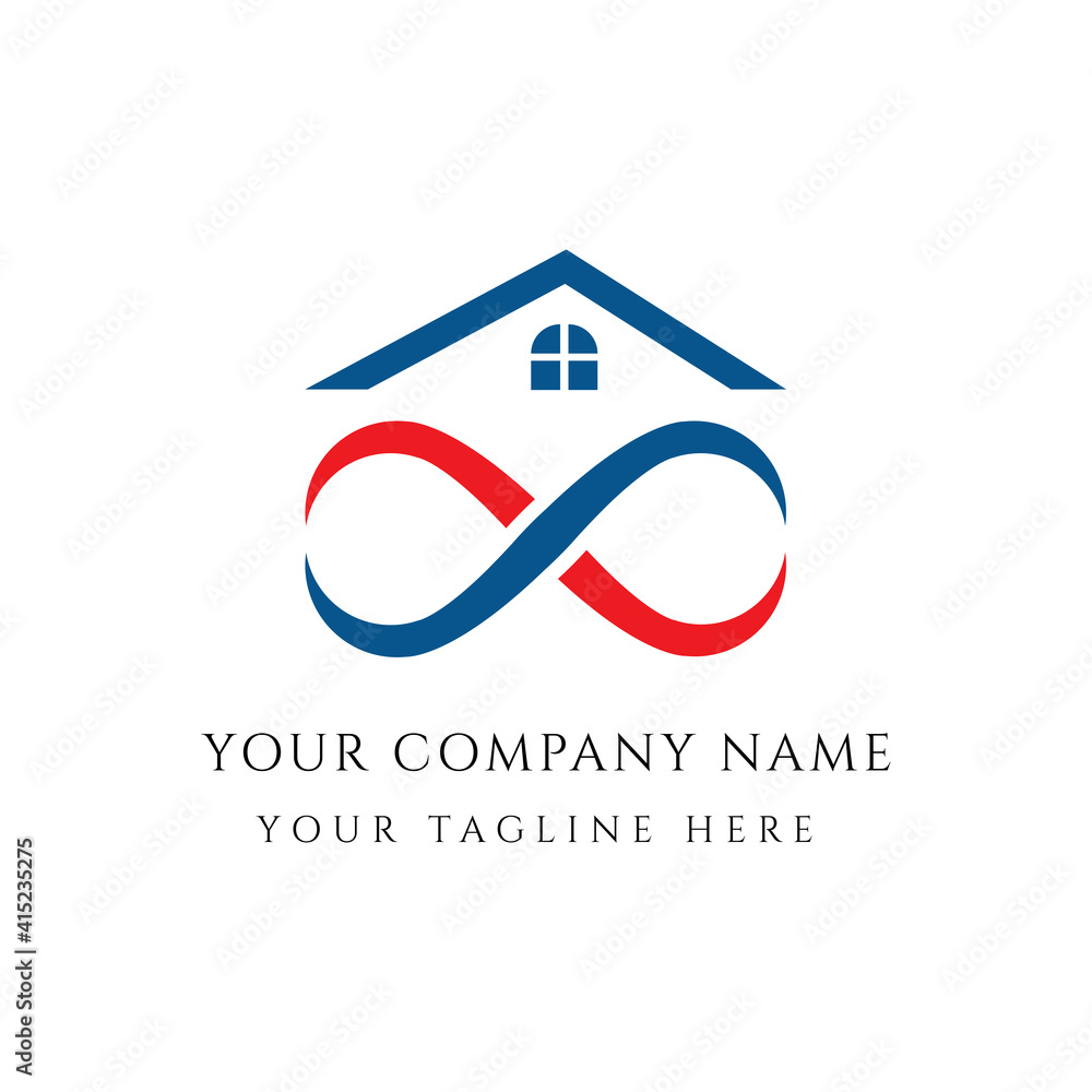 Infinity home logo vector, Infinity real estate logo design vector for ...