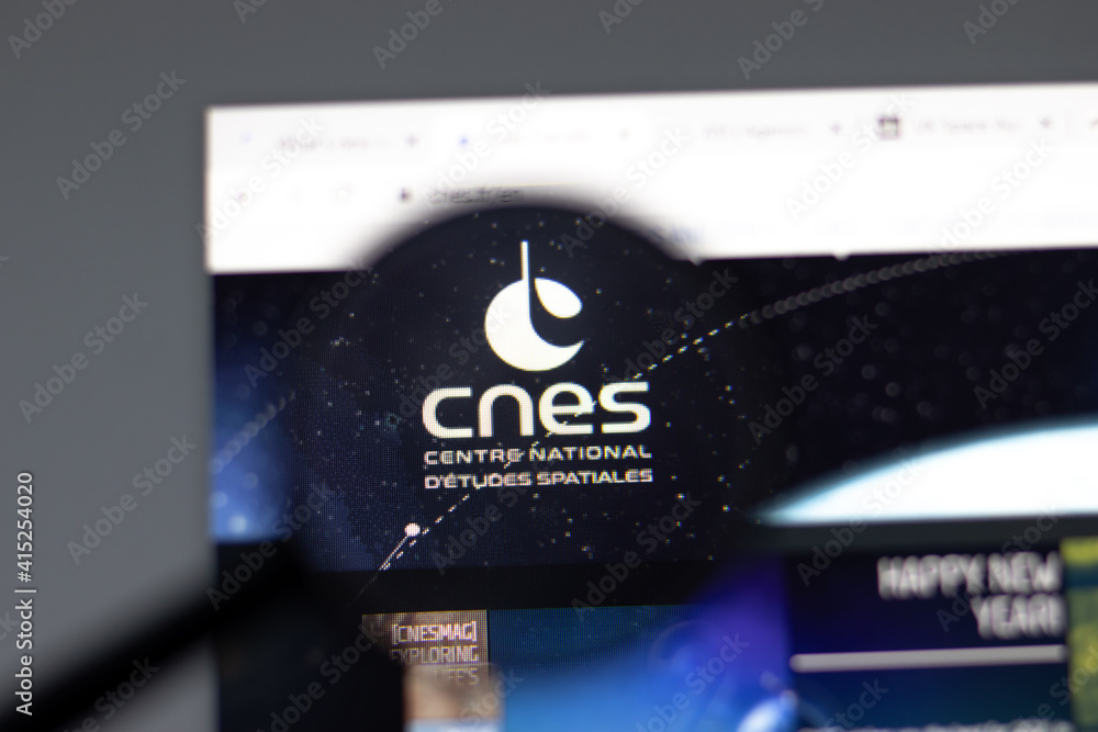 New York, USA - 15 February 2021: CNES website in browser with company ...
