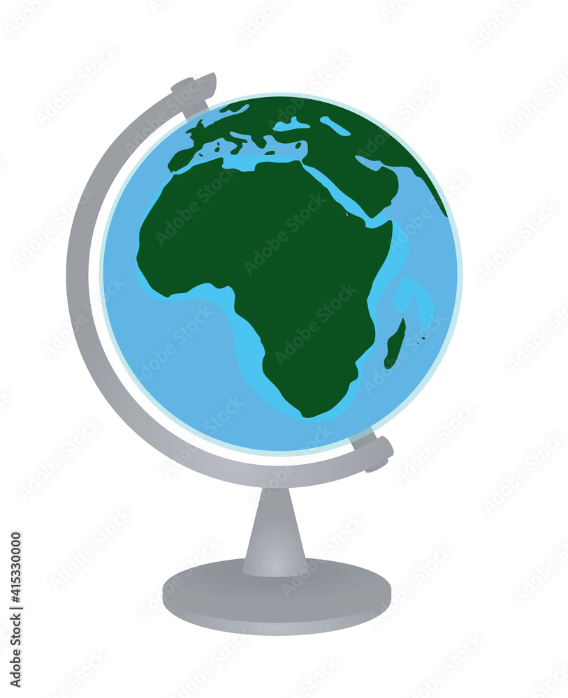 World globe with stand. vector illustration Stock Vector | Adobe Stock