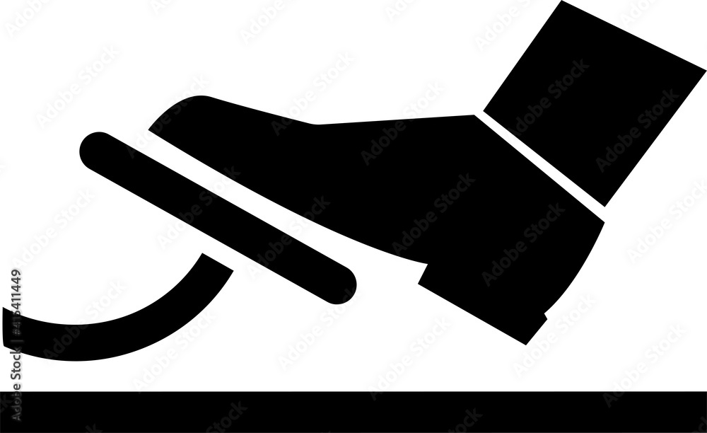 Foot operated water tap sign. Health safety signs and symbols. Stock ...