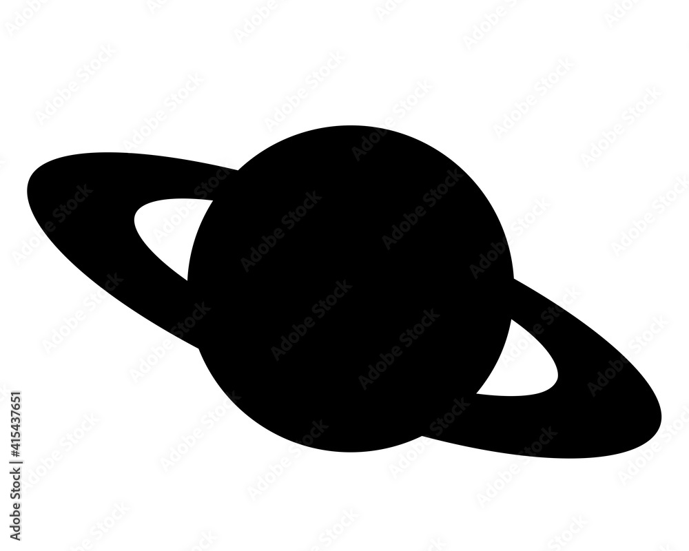 Vetor Saturn and its rings - one of the planets of the solar system ...