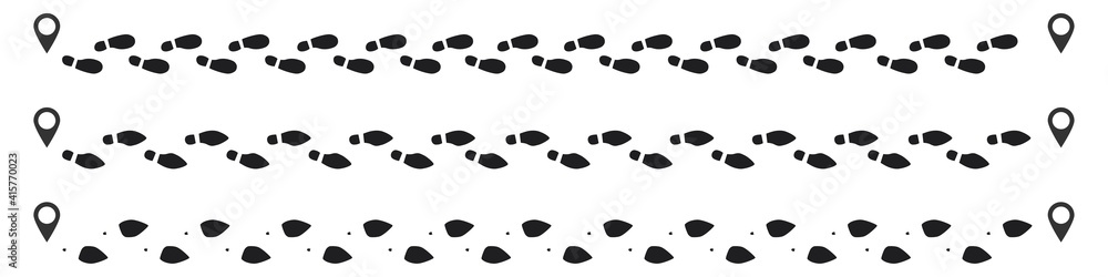 Step footprints paths. footstep prints and shoe steps . shoe tread ...