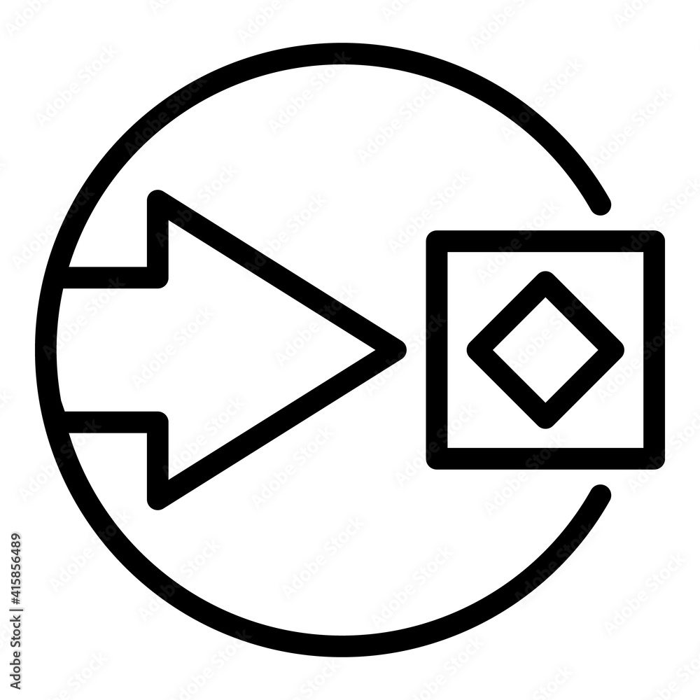 Redesign process icon. Outline redesign process vector icon for web ...