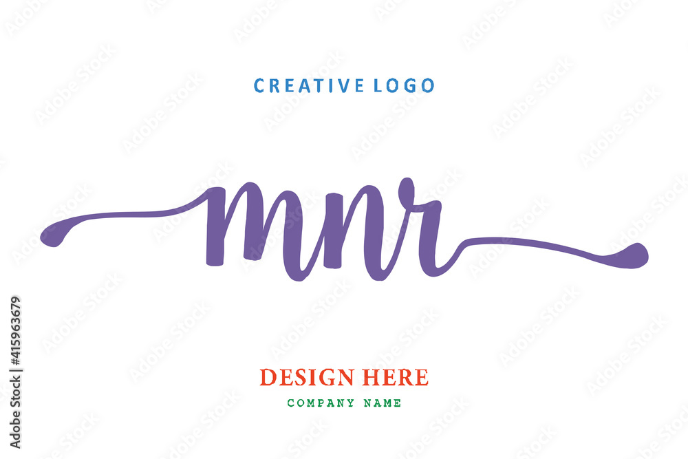MNR lettering logo is simple, easy to understand and authoritative ...