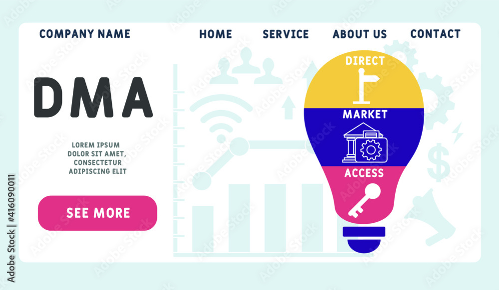 Vector website design template . DMA - Direct Market Access. business ...