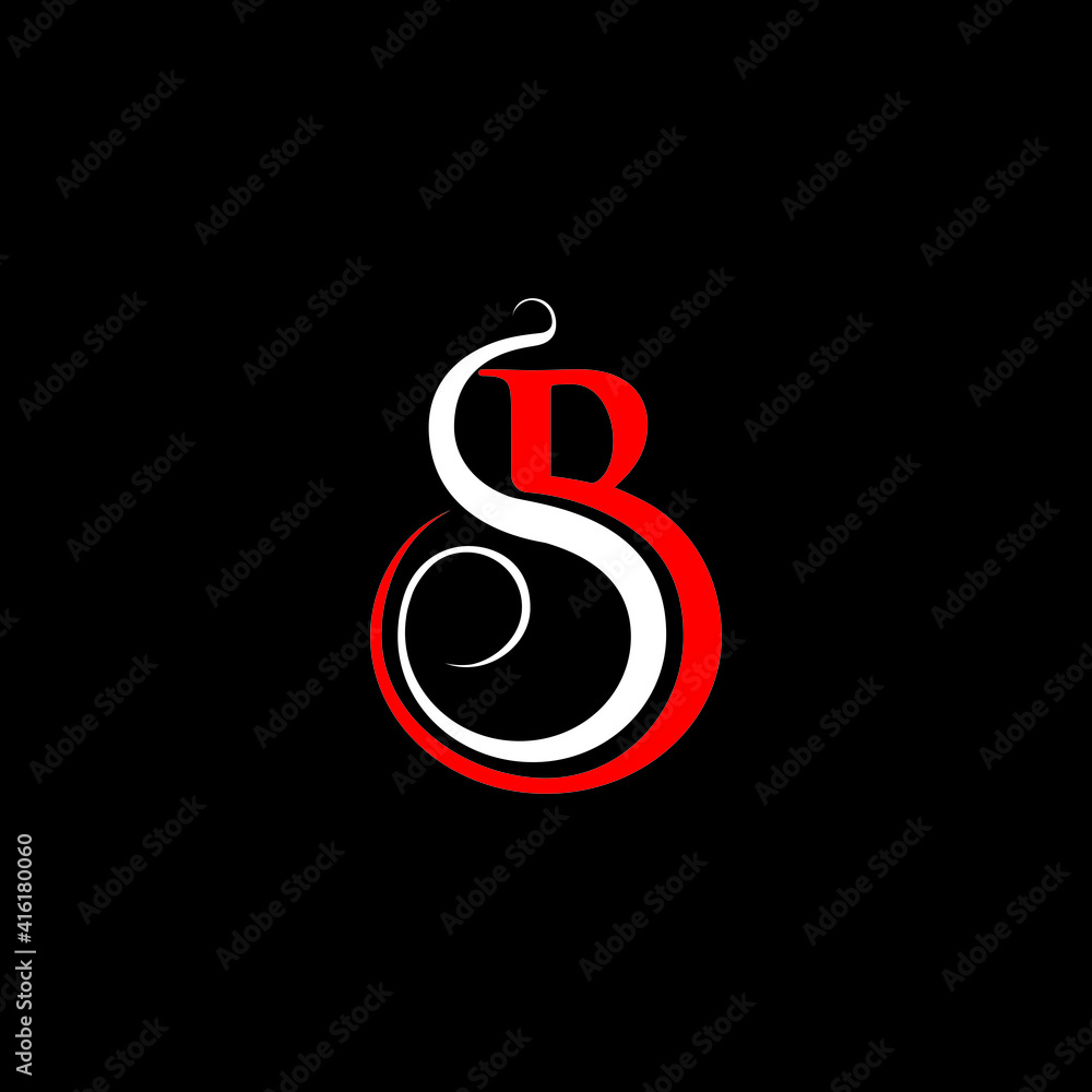 sb initial logo design vector icon symbol luxury Stock Vector | Adobe Stock