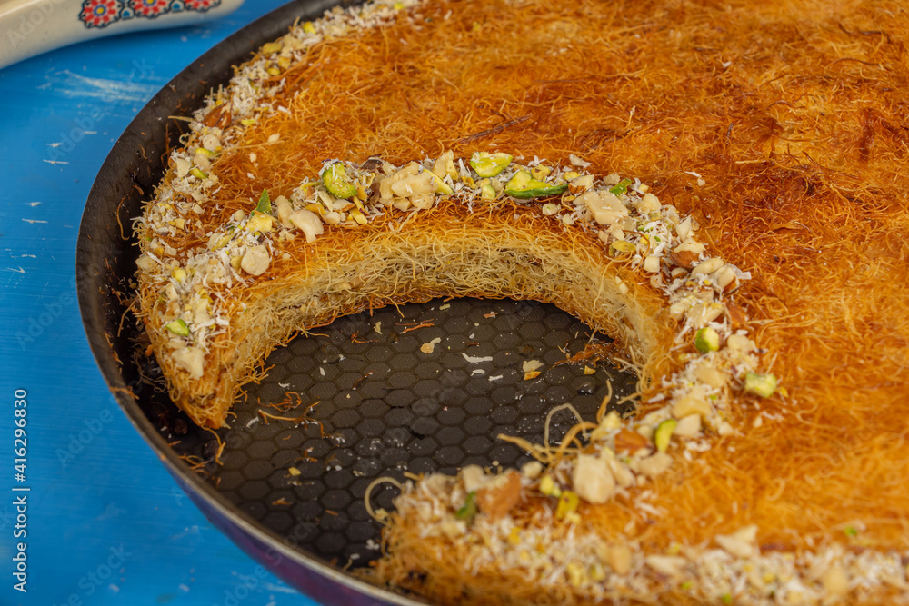 Kunafa is a Middle Eastern Dessert that is usually Made in the Holy ...