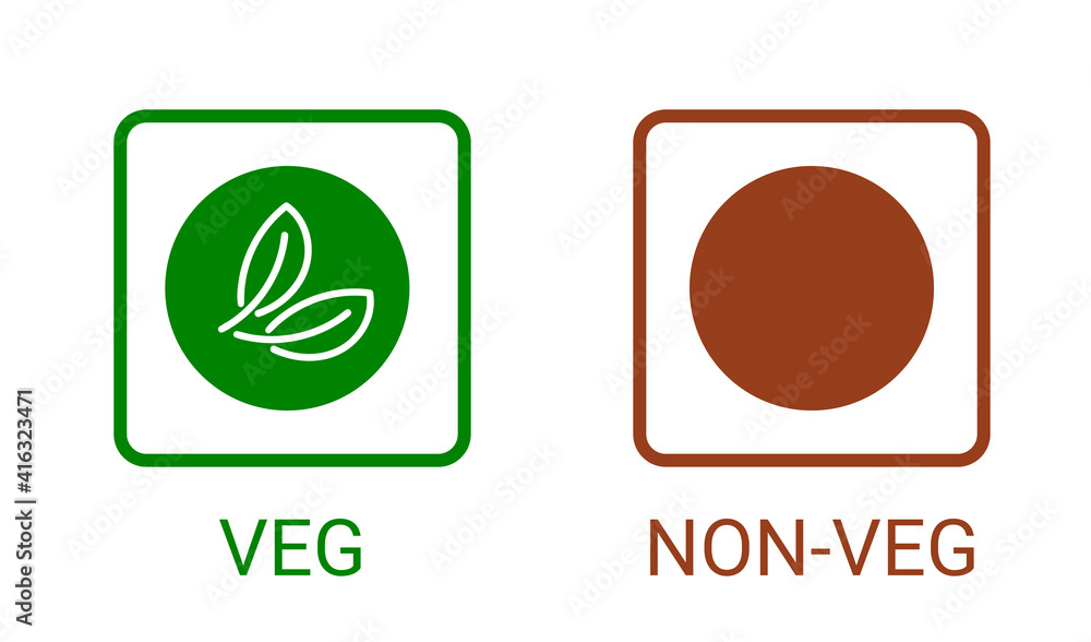 Veg, non-veg - Vegetarian and non-vegetarian marks in India, Sri Lanka ...