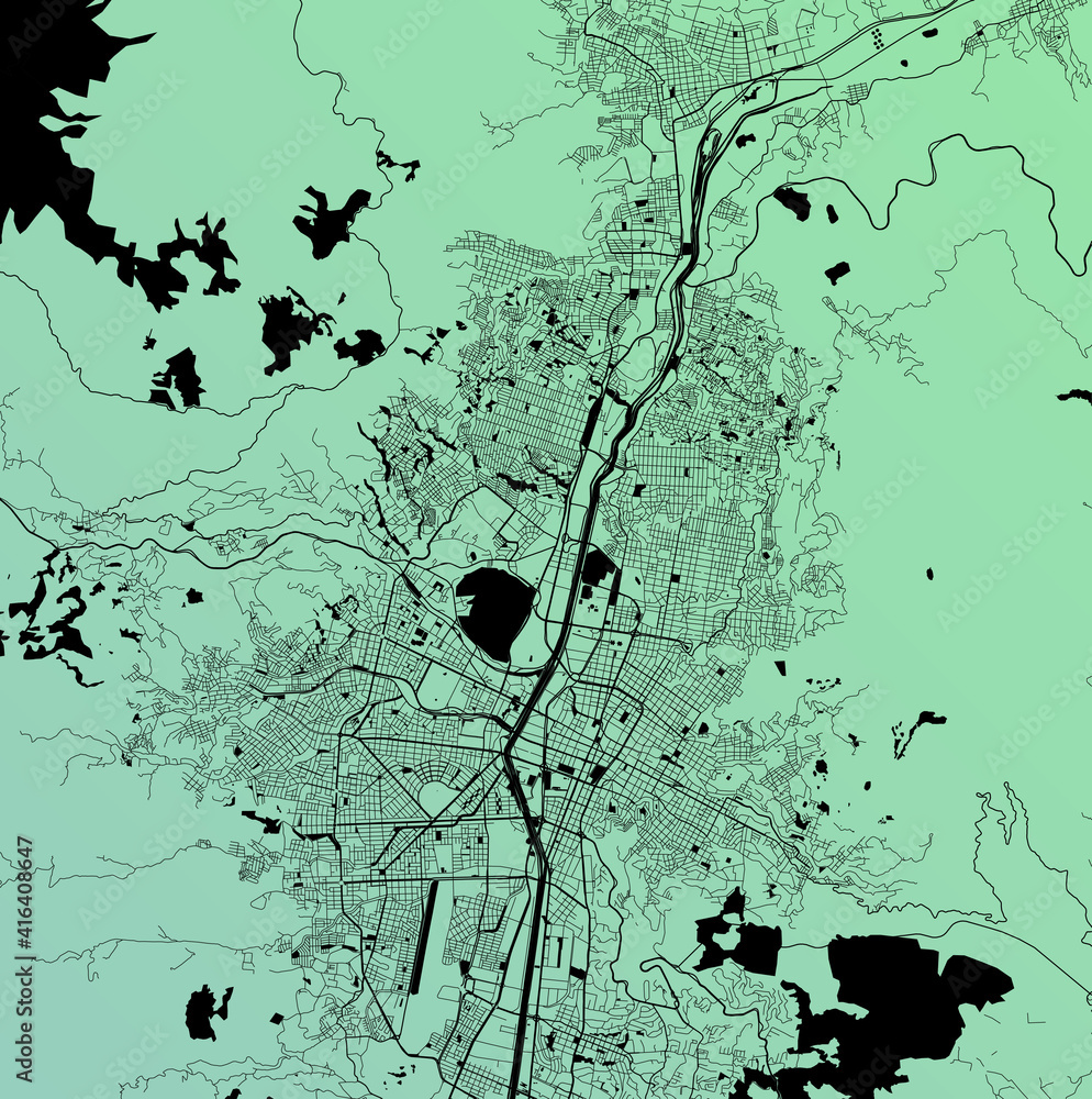 Vector de Stock Medellin, Antioquia, Colombia (COL) - Urban vector city ...