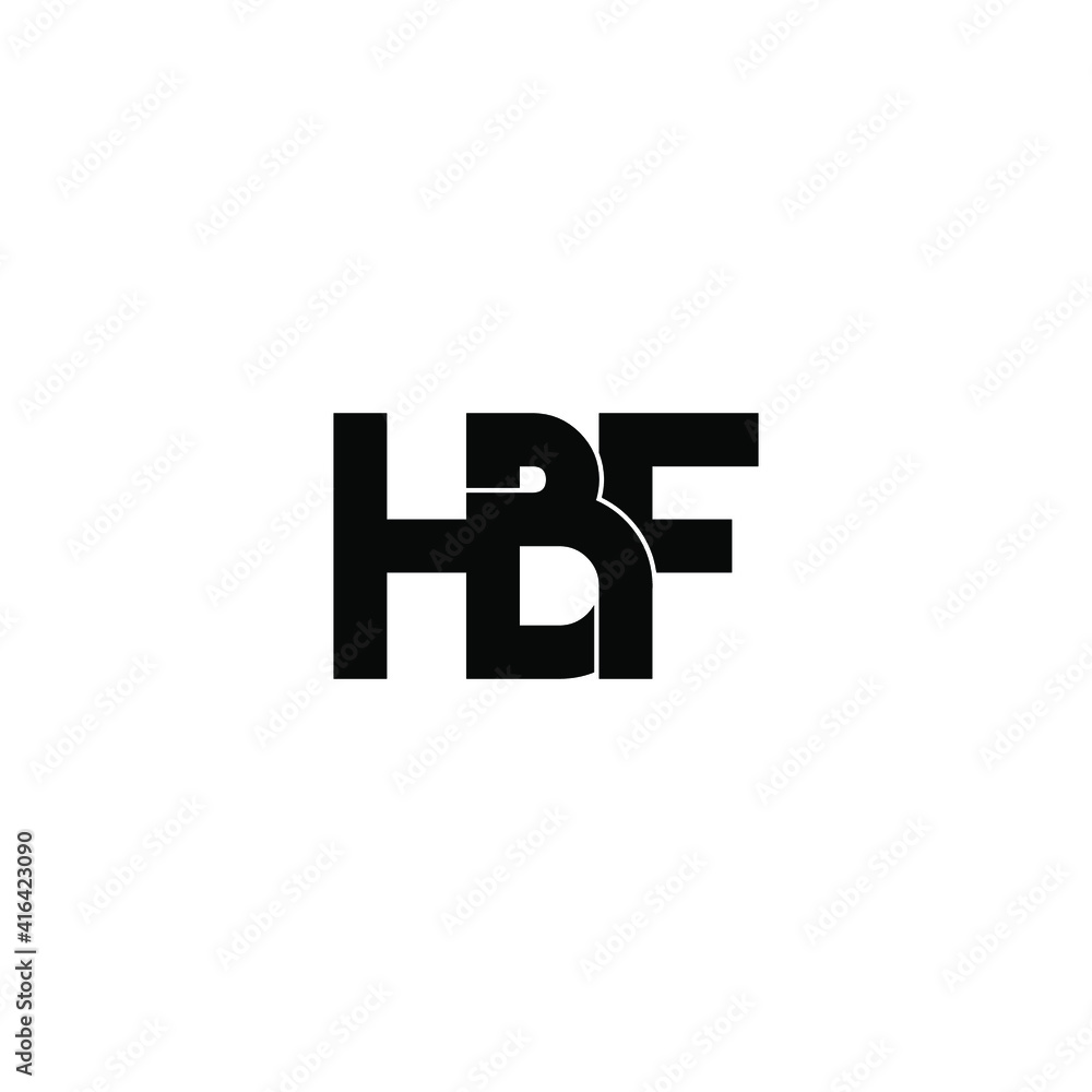 hbf letter original monogram logo design Stock Vector | Adobe Stock