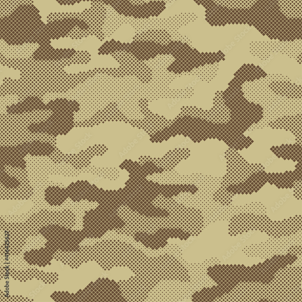 Seamless camouflage pattern. Repeating digital dotted camo military ...