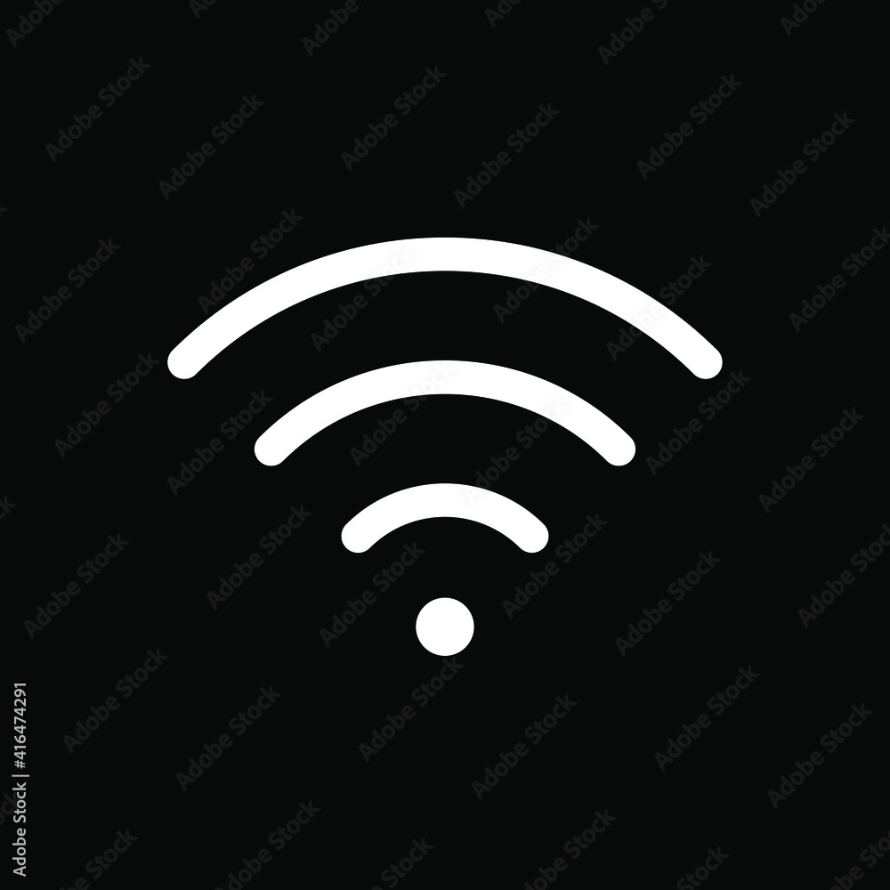 Wi-fi icon. Wifi symbol. Wireless internet connection sign. Simple flat ...