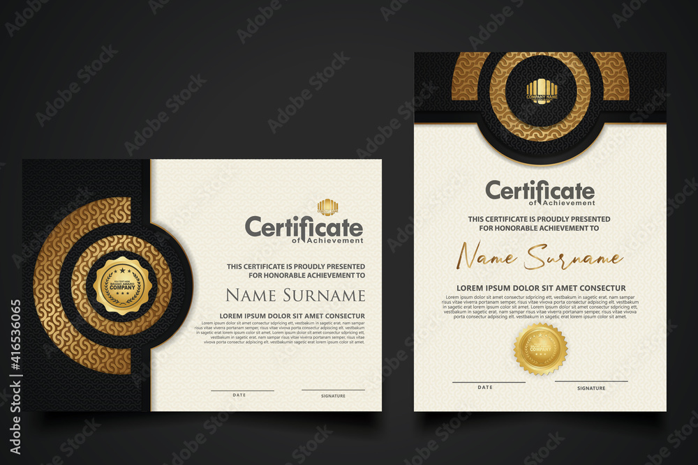 certificate template with Luxury realistic texture pattern,diploma ...