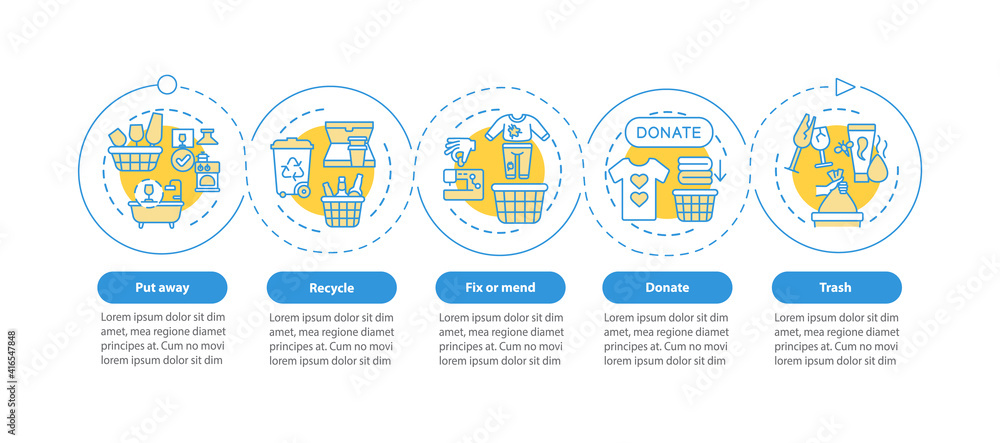 Organizing things vector infographic template. Dividing items in ...