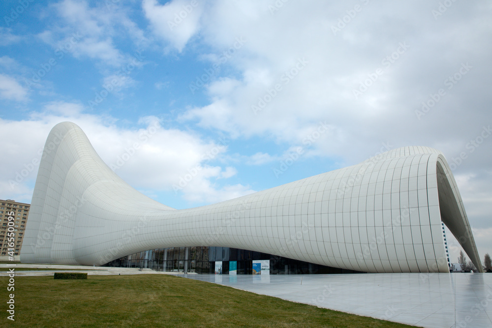 Heydar Aliyev center, famous architectural landmark building in Baku by ...