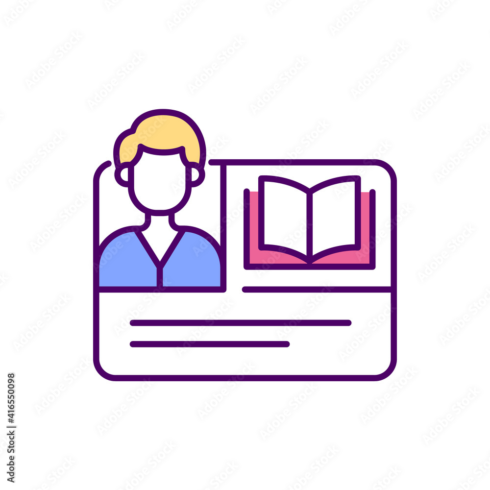 Map with props and a portrait of faceless character RGB color icon ...