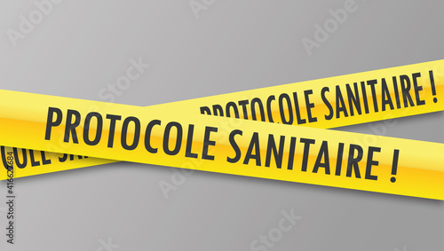 Logo protocole sanitaire. Vecteur Stock | Adobe Stock