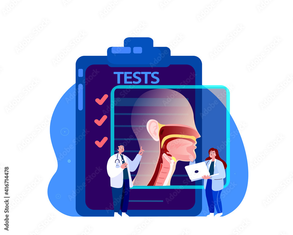 ENT-Doctors Professors Scientists Examine Angina Inflammation.Tests ...