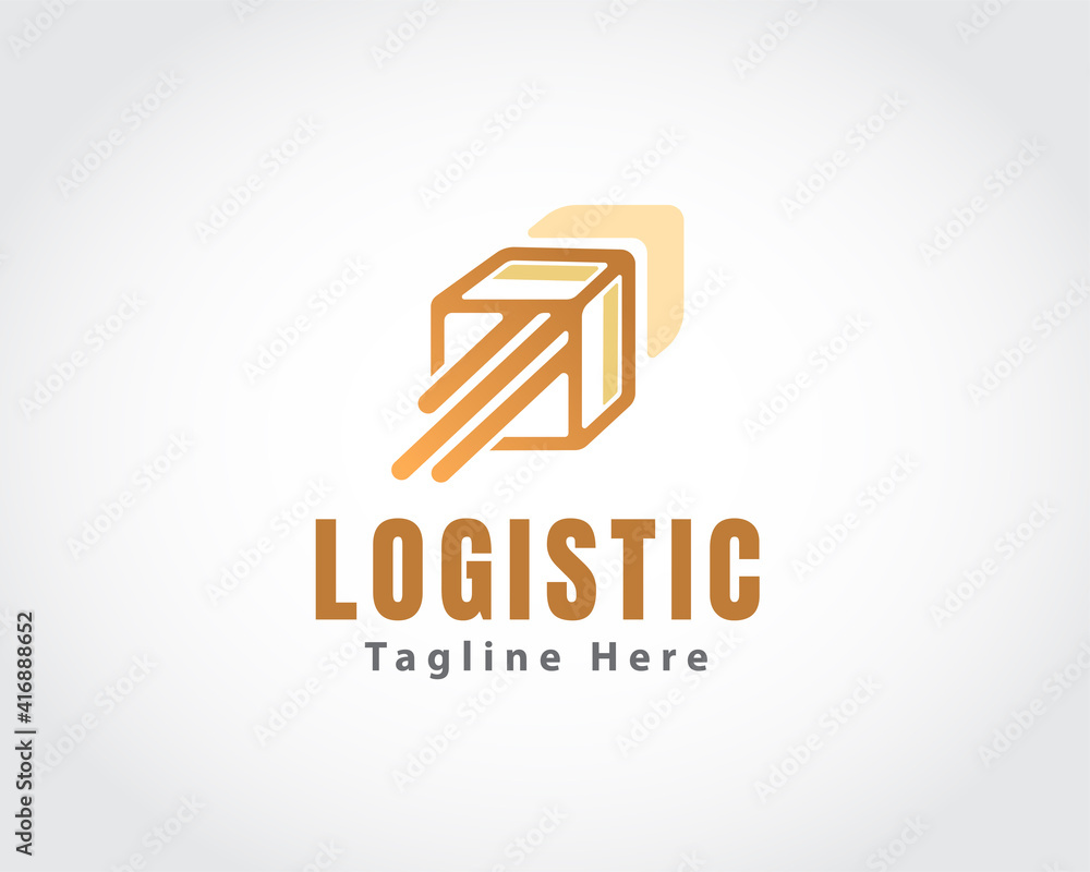 line art box moving logistic delivery transfer logo symbol design ...