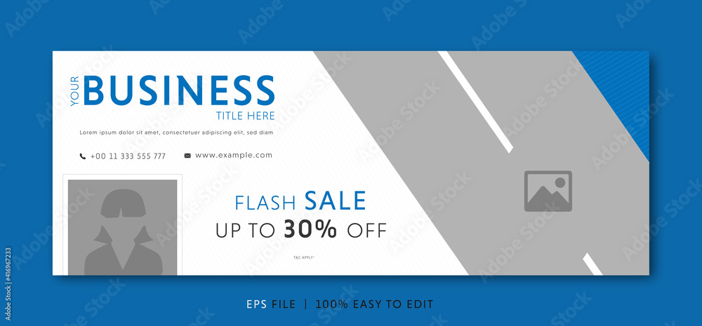 Flash sale facebook cover page timeline web ad banner template with ...