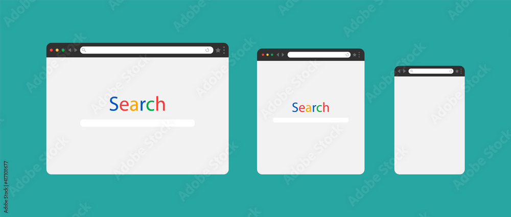 Browser mockup for computer, tablet and smartphone. Browser mockups ...