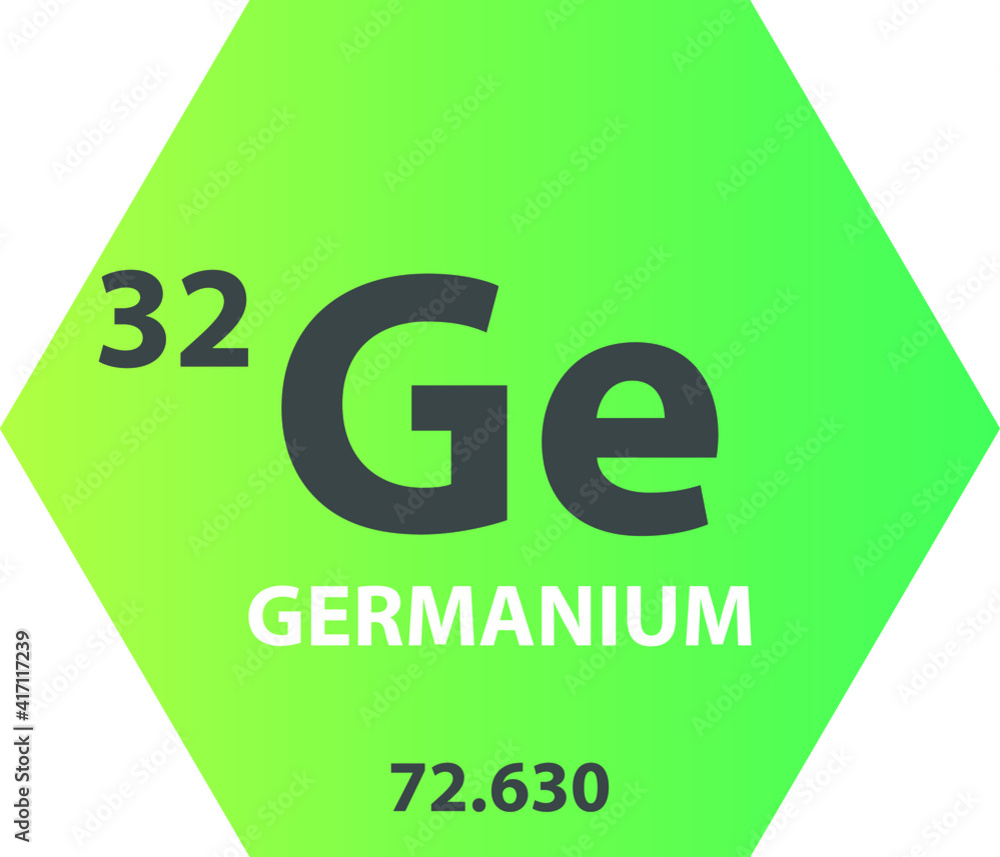 Ge Germanium Metalloid Chemical Element vector illustration diagram ...