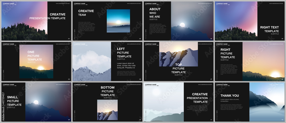 Presentation design vector templates, multipurpose template for ...