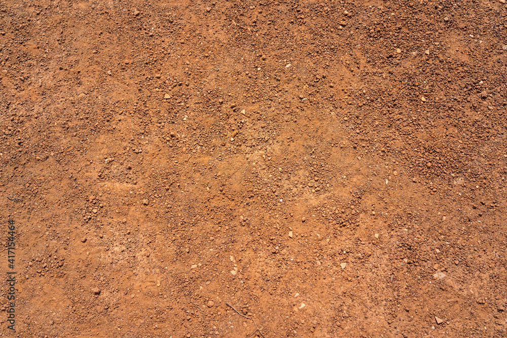 Dirt, terrain or gravel stone road surface pattern in outdoor ...