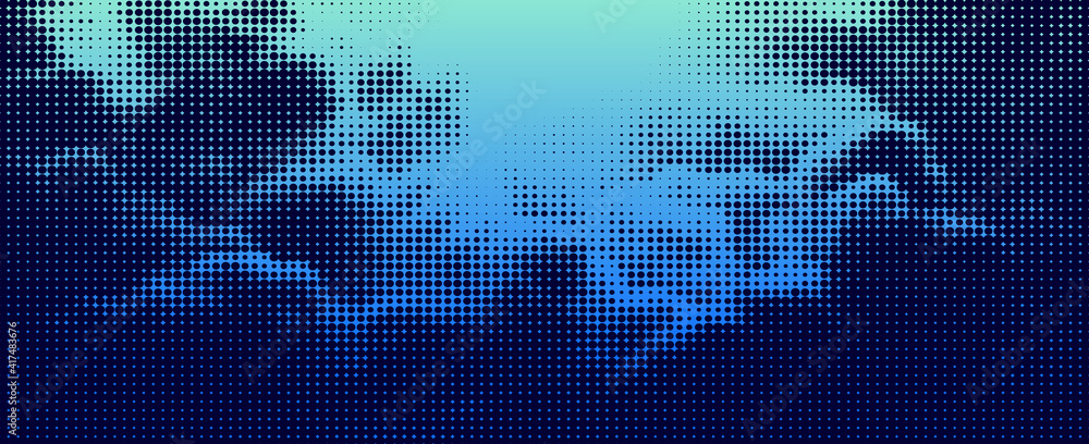 gradient cloud pattern dot raster printing halftone background vector ...