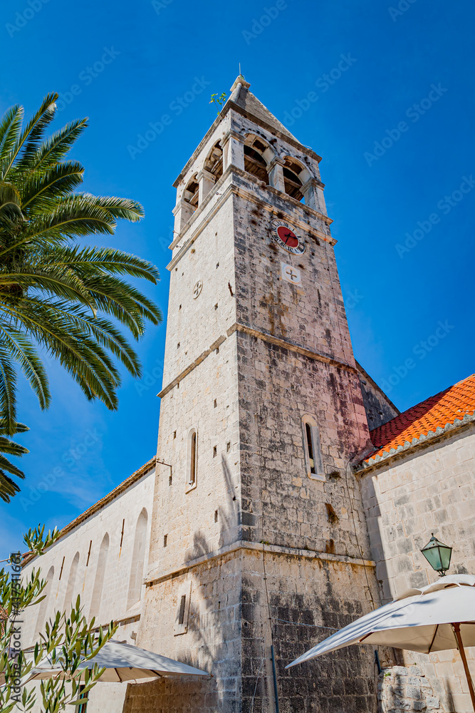 Trogir, Croatia. Church of St. Dominic old town, world heritage city ...