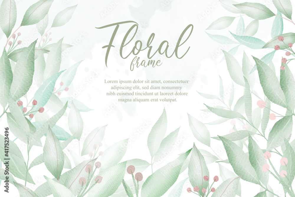 Editable greenery Floral arrangement background Stock Vector | Adobe Stock