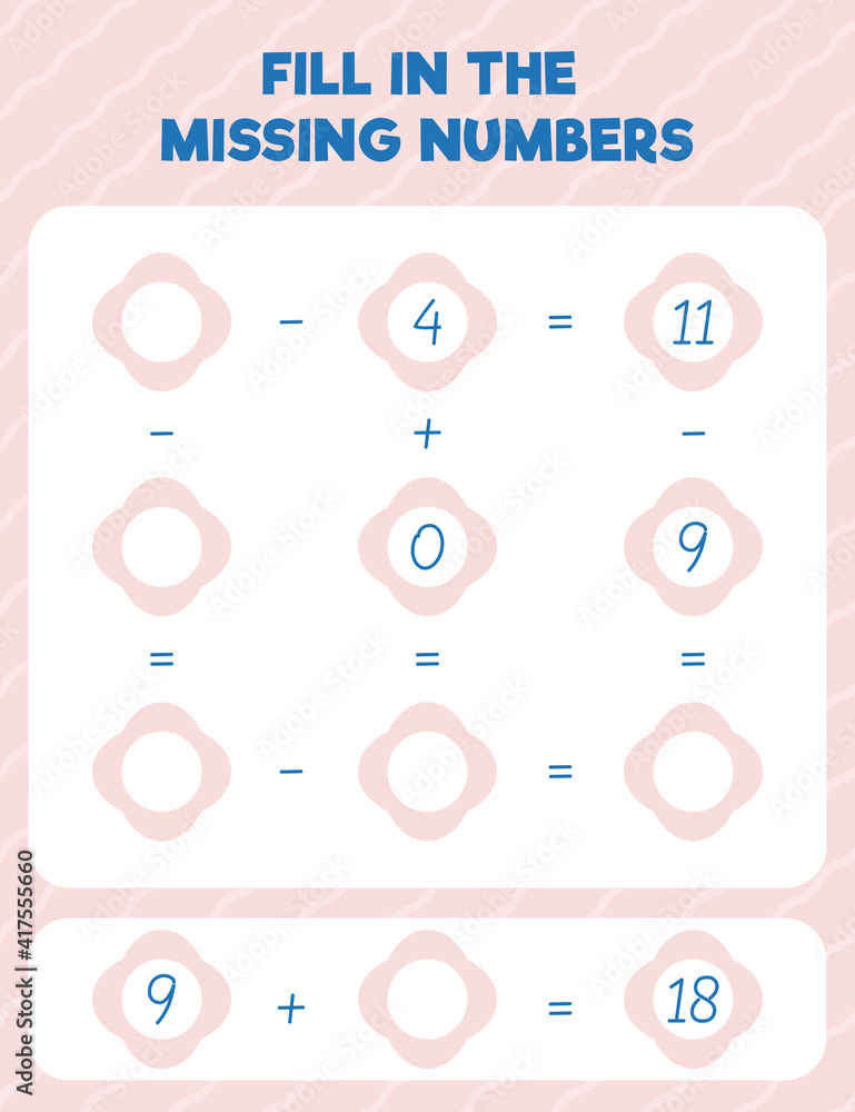 Fill in the missing numbers. Printable maths worksheet practice page ...