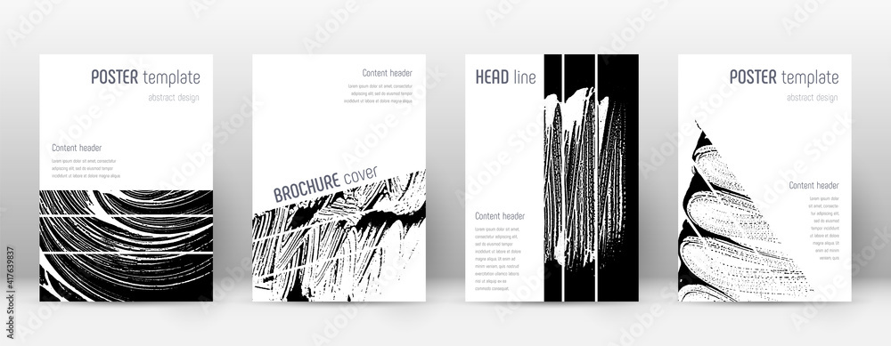 Cover page design template. Geometric brochure layout. Bizarre trendy ...