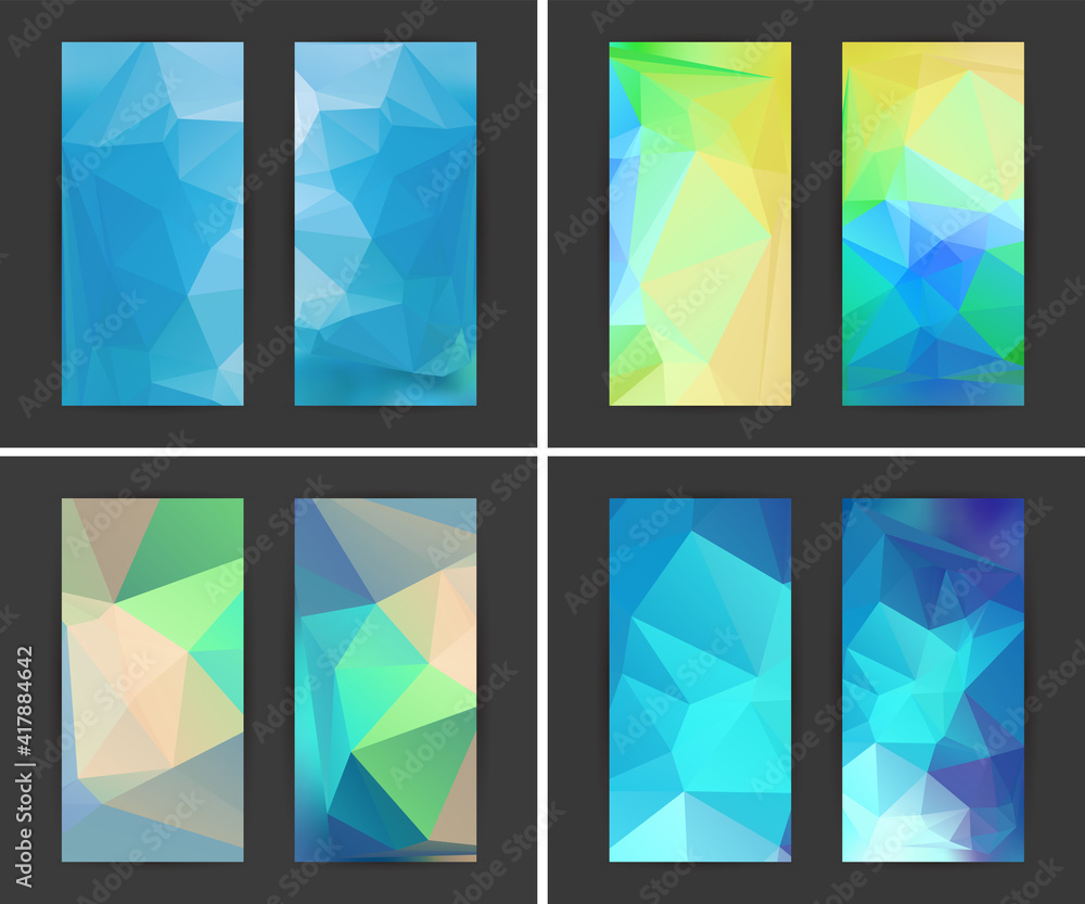 Design elements presentation template. Set vertical banners colors ...