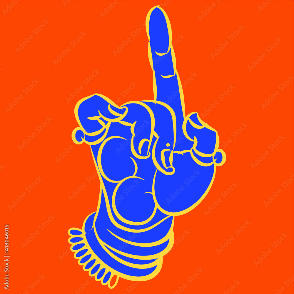 The beautiful hand gesture of lord Buddha in Indian folk art Kalamkari ...