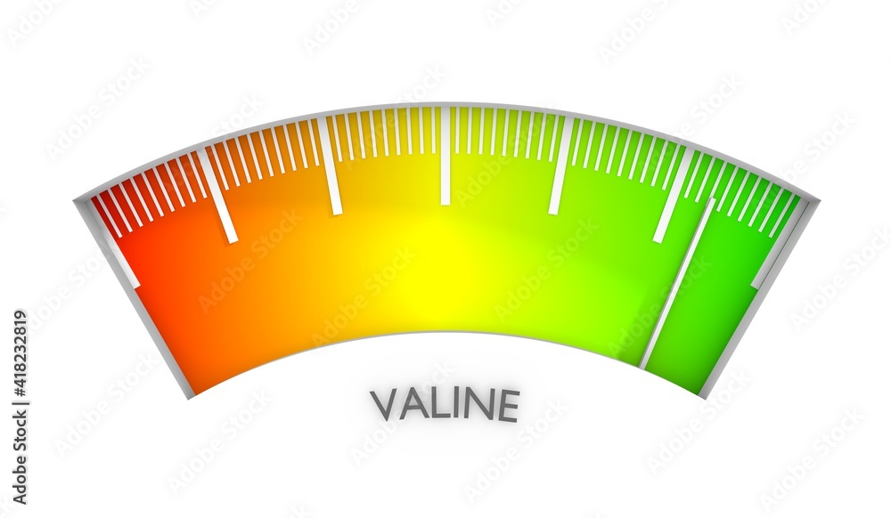 Gradient scale. Valine level measuring device icon. Sign tachometer ...