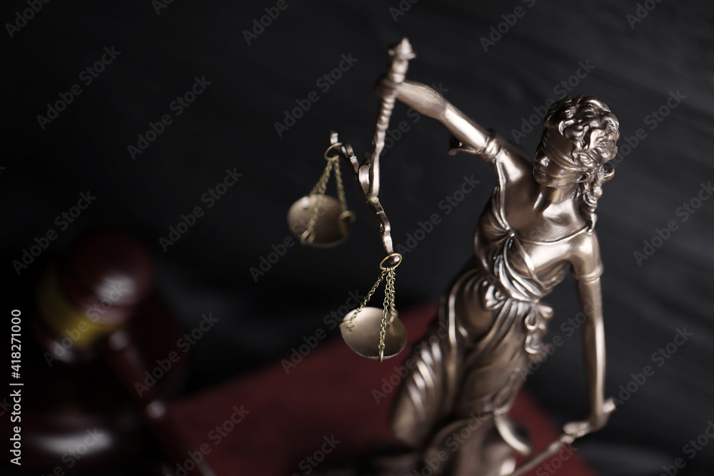 The Statue of Justice - lady justice or justitia the Roman goddess of ...