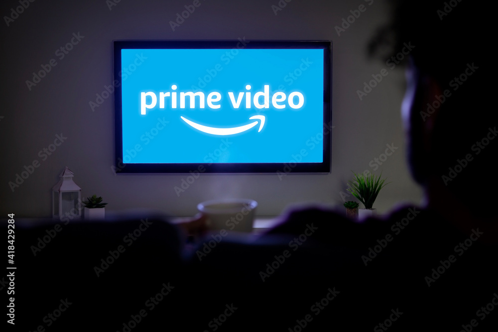 ROSARIO, ARGENTINA - MARCH 4, 2021: Amazon Prime video logo on the ...
