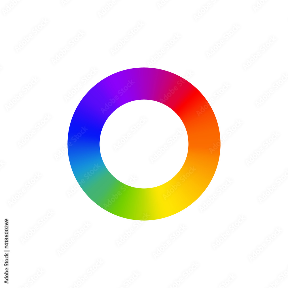 RGB color wheel spectrum selector picker. RGB palette logo. Color ...