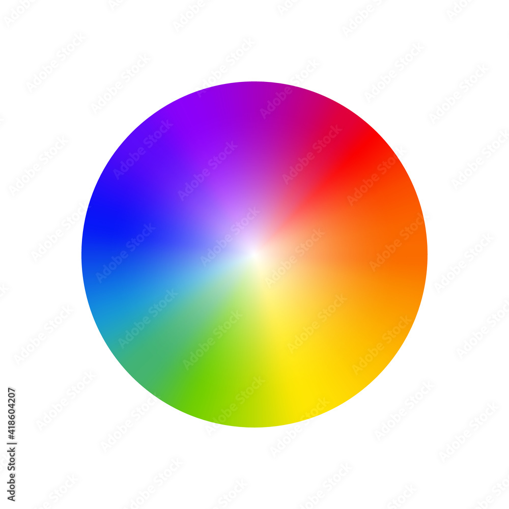 RGB color wheel spectrum selector picker. RGB palette logo. Color ...